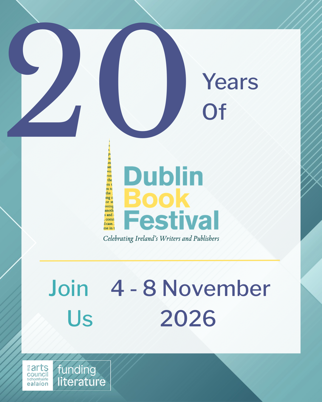 Save the Date: Dublin Book Festival 2026 Taking Place 4 - 8 November ...